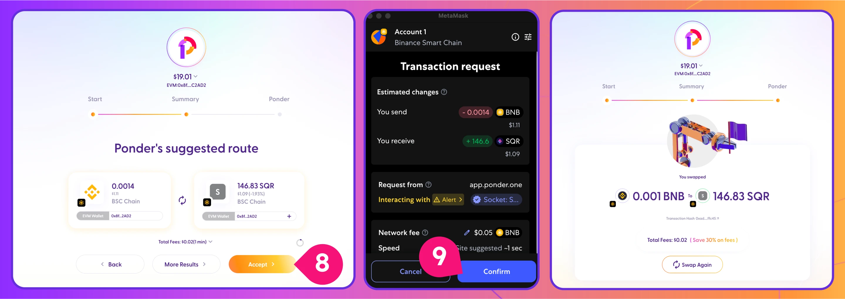 Swap & Stake on Ponder to Earn $2 USDT – Quick Tutorial!