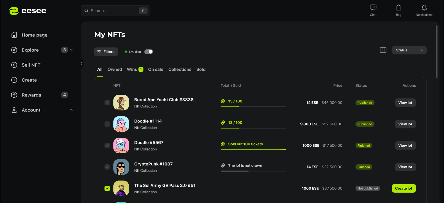 eesee.io - Marketplace & NFTs App (Check 2025 Reviews)